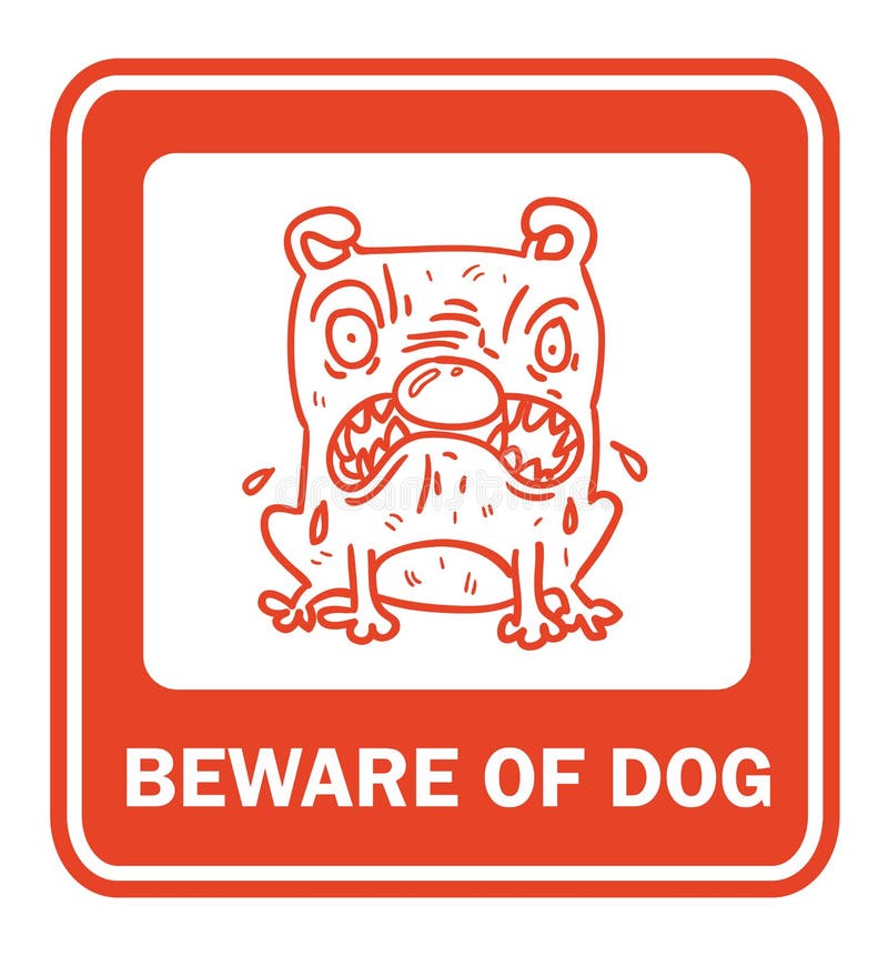 Beware of dog, sign vector stock vector. Illustration of protector ...