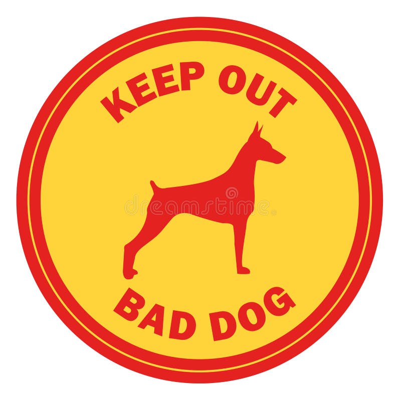 Beware of dog, sign vector stock vector. Illustration of protector ...