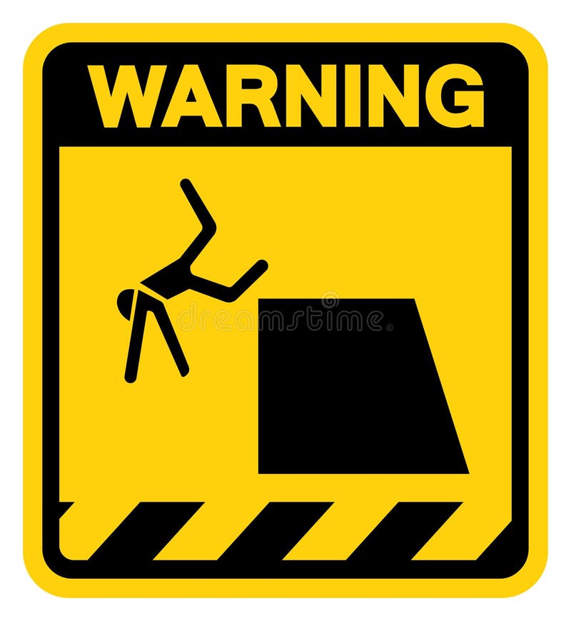 Beware Drop Warning Sign, Vector Illustration, Isolate on White ...
