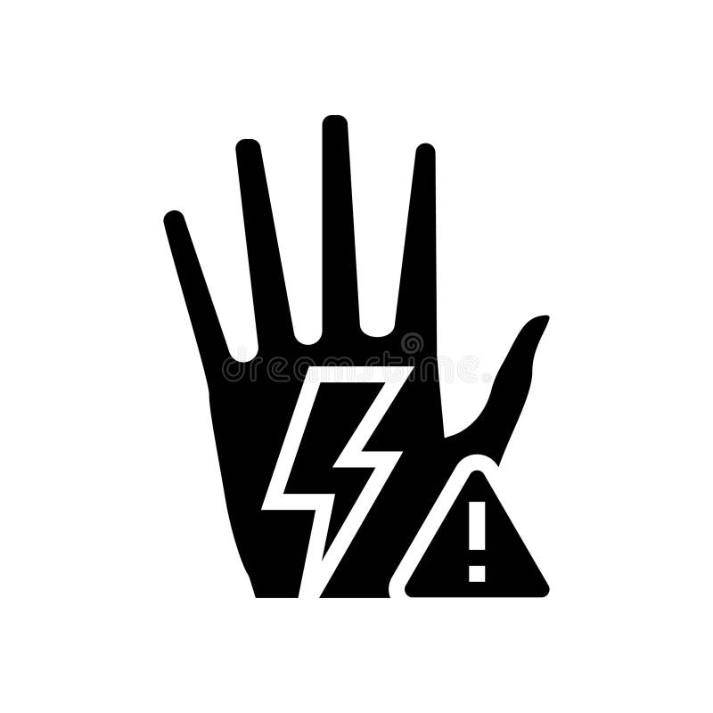 Beware Electricity Symbol Sign,Vector Illustration, Isolated on White ...