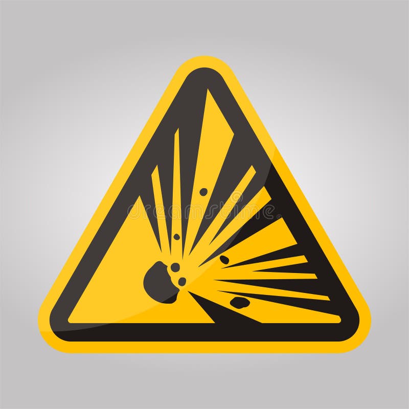 Explosive Symbol Signs Black And Yellow Explosive Material Warning