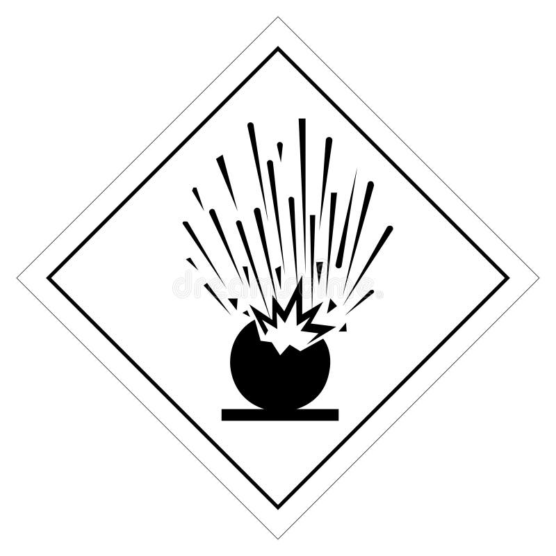 Beware Explosive Symbol Sign ,Vector Illustration, Isolate on White ...