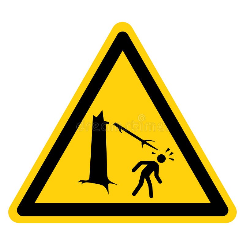 Beware of Fallen Trees Sign Vector Stock Illustration - Illustration of ...