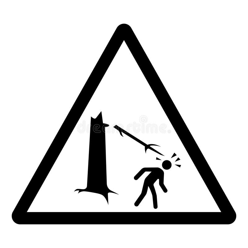 Beware of Fallen Branches Symbol Sign, Vector Illustration, Isolate on ...