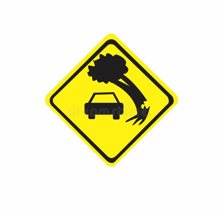 Beware of Fallen Trees Sign Vector Stock Illustration - Illustration of ...
