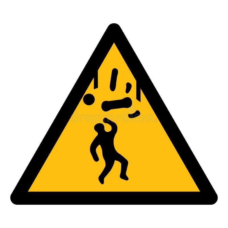 Beware Falling Objects Symbol, Vector Illustration, Isolated on White ...