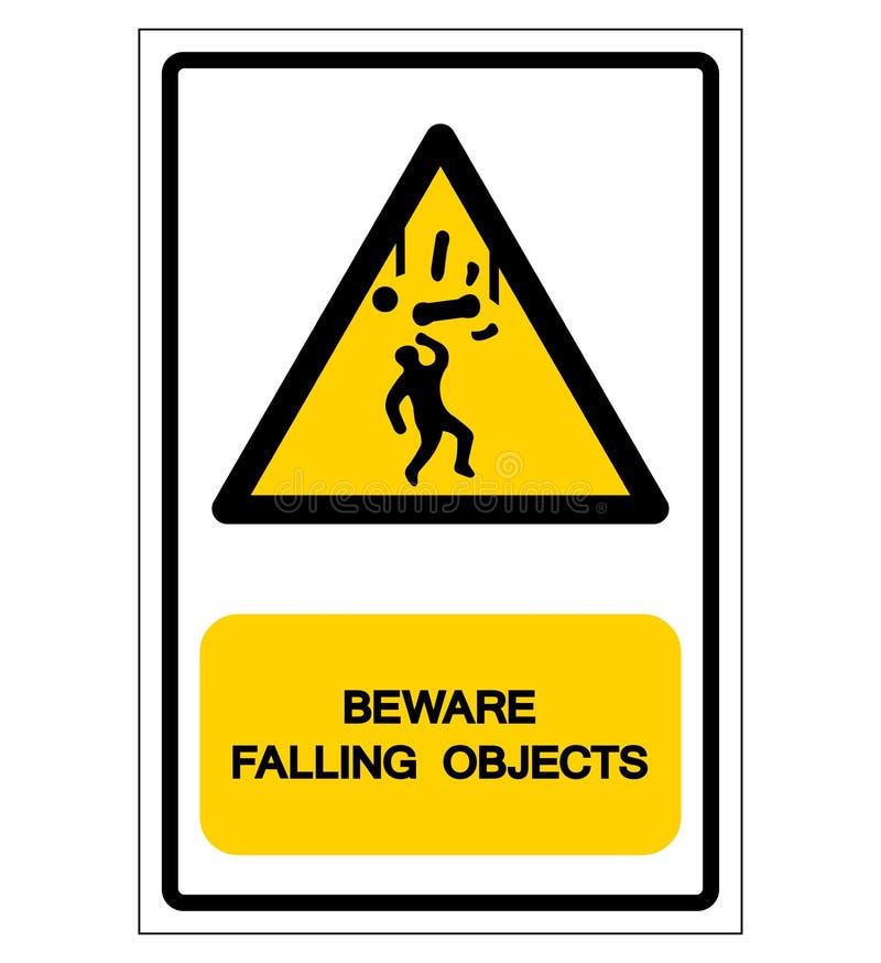 Beware Falling Objects Symbol, Vector Illustration, Isolated on White ...