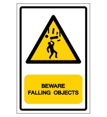 Beware Falling Objects Symbol, Vector Illustration, Isolated on White ...