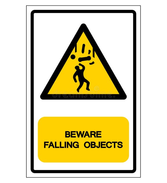 Beware Falling Objects Symbol, Vector Illustration, Isolated on White ...