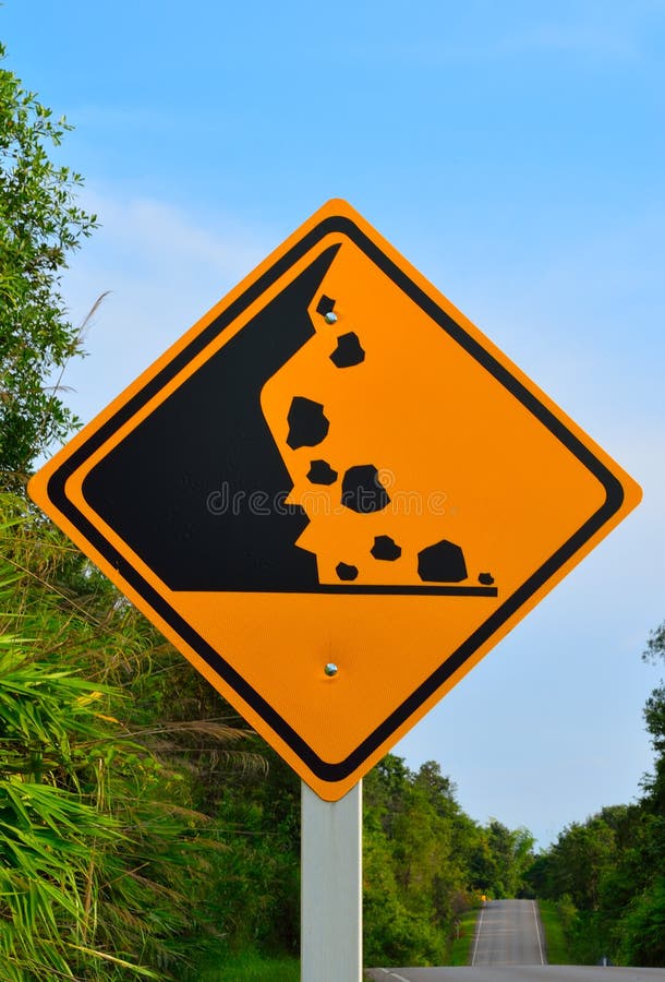 398 Falling Rock Warning Sign Stock Photos - Free & Royalty-Free Stock ...