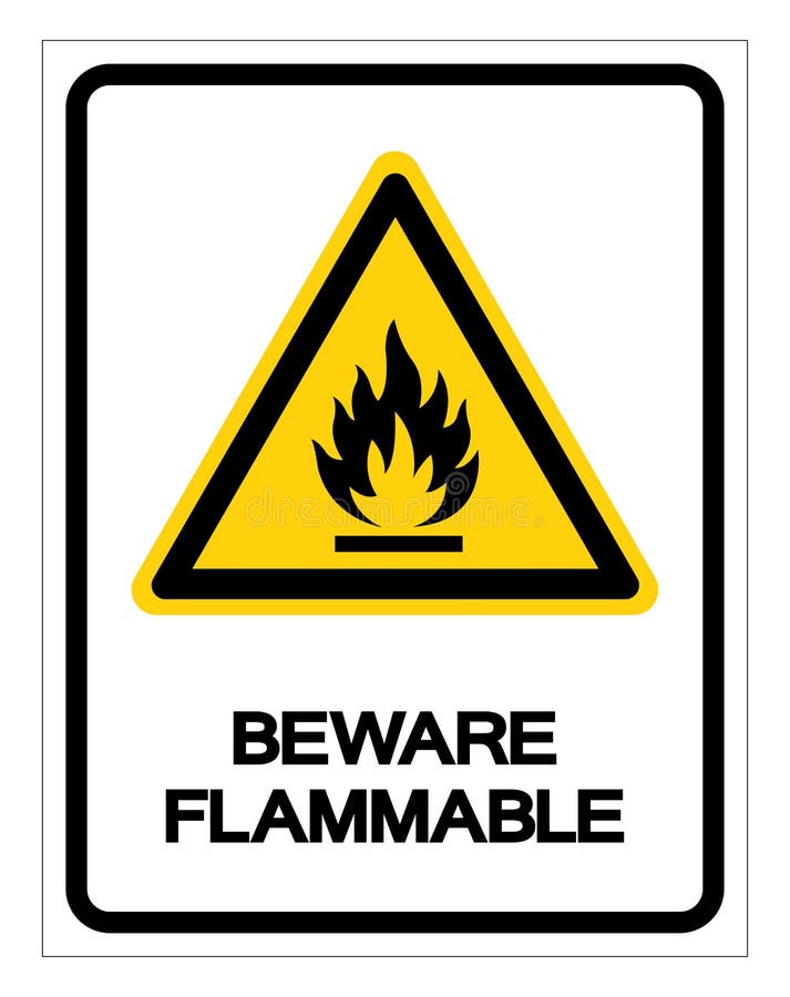 Beware Flammable Liquid Symbol Sign ,Vector Illustration, Isolate on ...