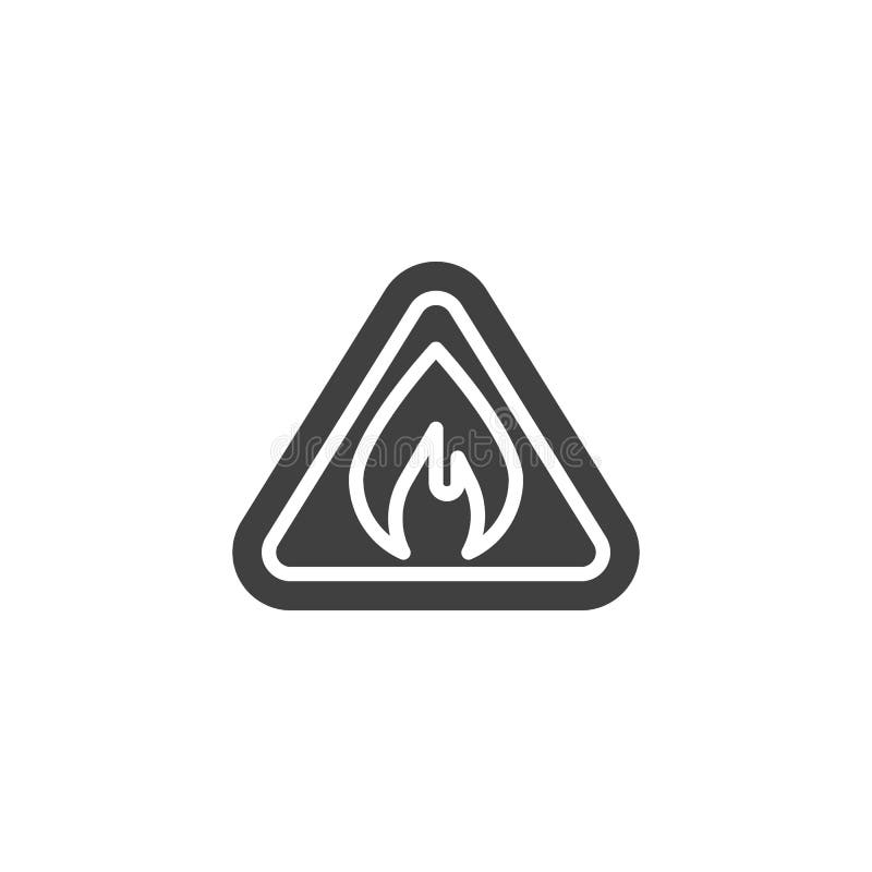 Beware Flammable Vector Icon Stock Vector - Illustration of icon ...