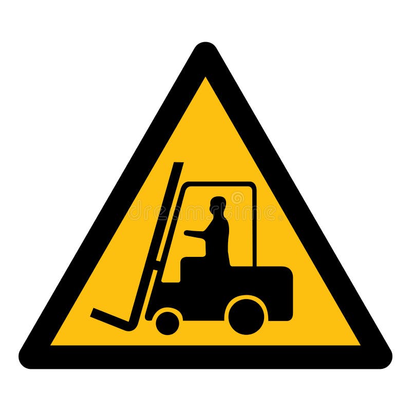Beware Forklift Symbol Sign Isolate on White Background,Vector ...