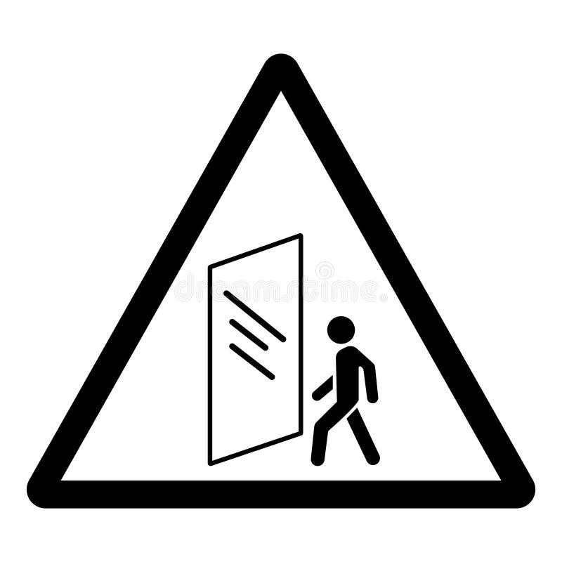Beware Glass Door Sign Stock Illustrations – 80 Beware Glass Door Sign ...