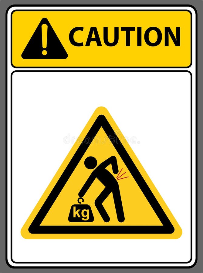 Beware of Heavy Objects Do Not Lift Warning Sign Stock Vector ...
