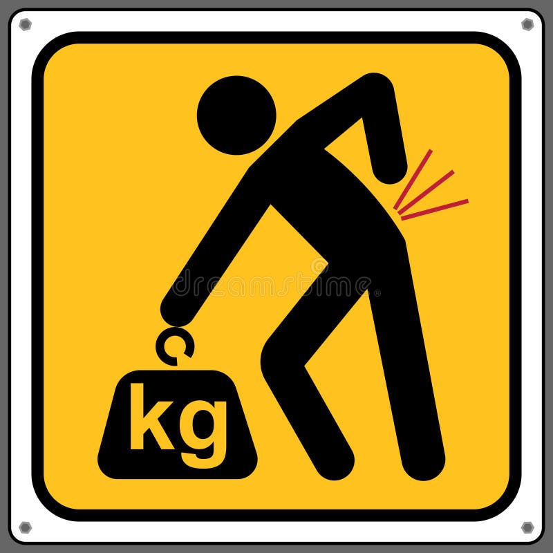 Beware of Heavy Objects Do Not Lift Warning Sign Stock Vector ...