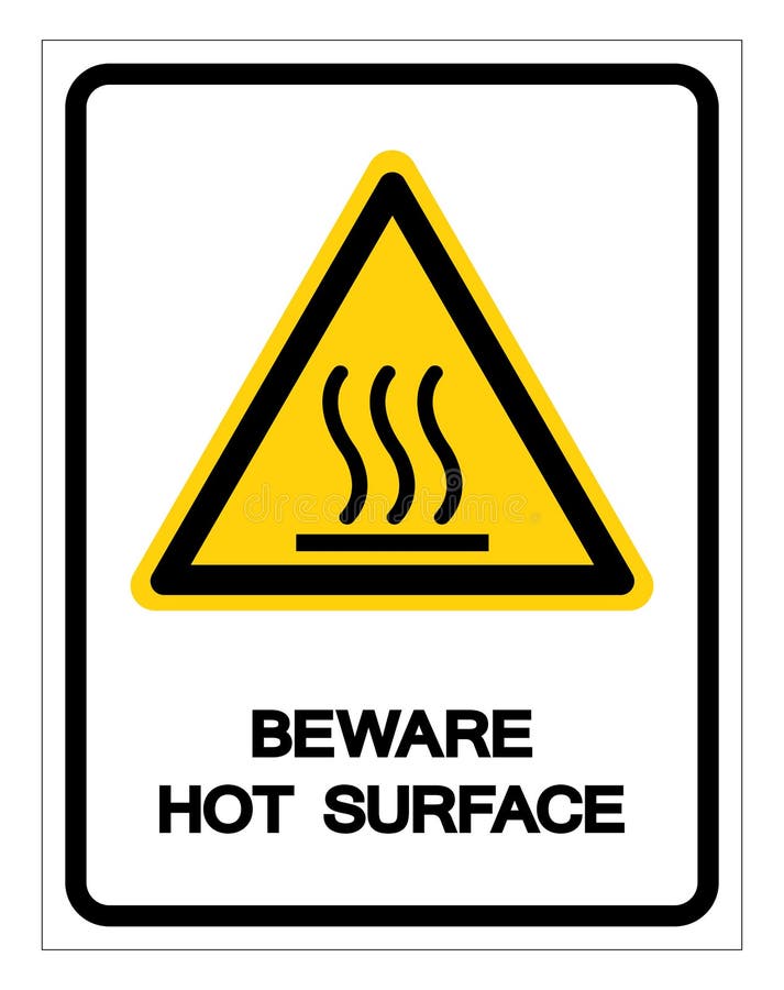 Beware Hot Surface Symbol Sign, Vector Illustration, Isolate on White ...