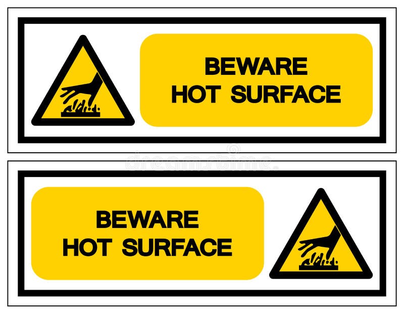 Beware Hot Surface Symbol Sign, Vector Illustration, Isolate on White ...