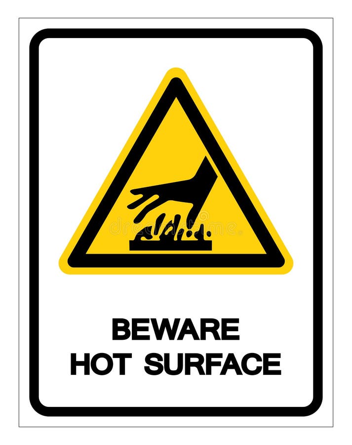 Beware Hot Surface Symbol Sign, Vector Illustration, Isolate on White ...