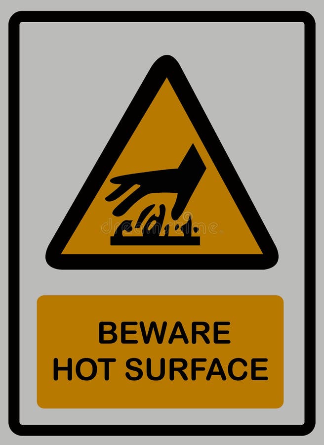 Beware Hot Surface Symbol Isolate on White Background,Vector ...