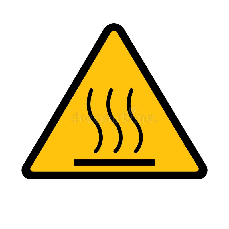 Beware Hot Surface Symbol Isolate On White Background,Vector ...