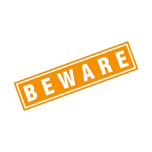 Beware Letter Rubber Stamp Template Design Stock Vector - Illustration ...