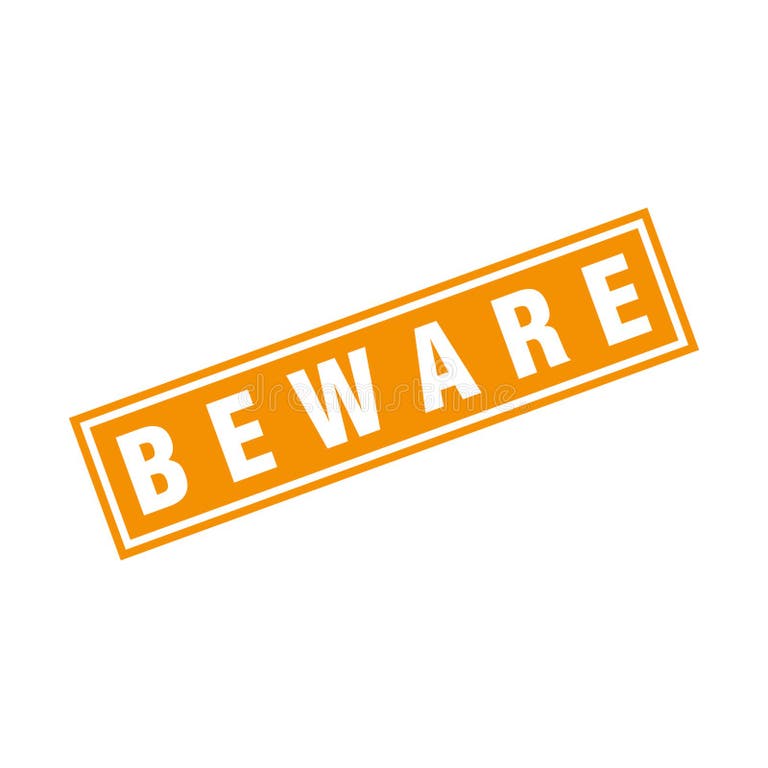 Beware Letter Rubber Stamp Template Design Stock Vector - Illustration ...