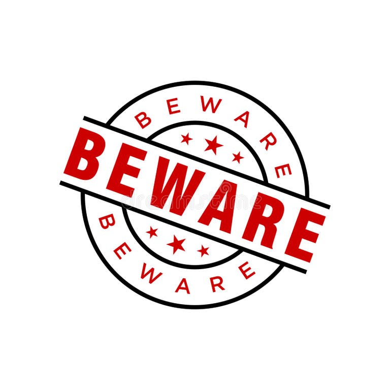 Beware Letter Rubber Stamp Template Design Stock Vector - Illustration ...