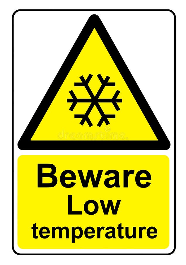 Beware Low Temperature Freezing Conditions Symbol, Vector Illustration ...