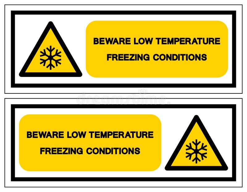 Low Temperature or Freezing Condition Sign Vector Design Stock Vector ...
