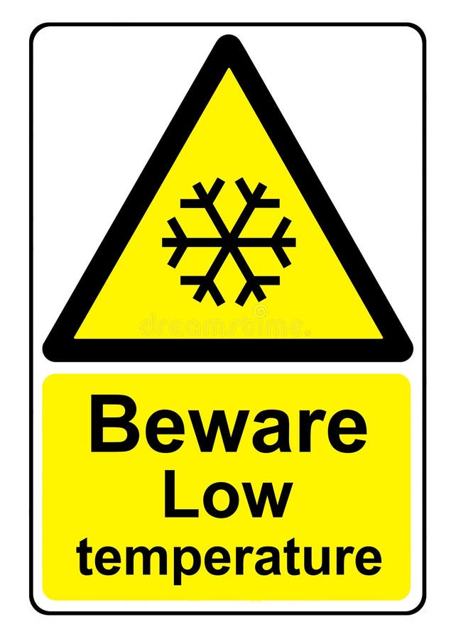 Beware Low Temperature Freezing Conditions Symbol, Vector Illustration ...