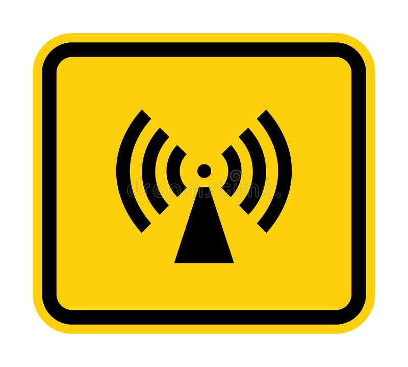 Beware Non-Ionizing Radiation Symbol Sign Isolate on White Background ...