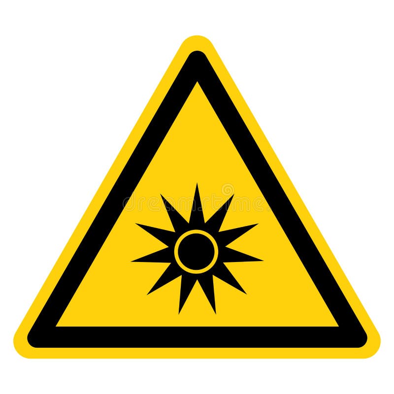 Optical Radiation Hazard Caution Safety Danger Warning Text Sign ...