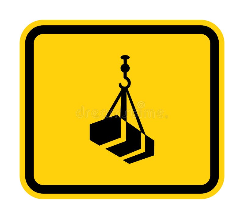 Beware Overhead Load Symbol, Vector Illustration, Isolated on White ...