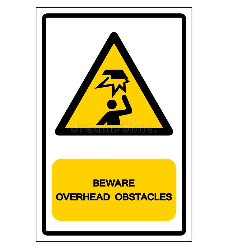 Beware Overhead Load Symbol, Vector Illustration, Isolated on White ...