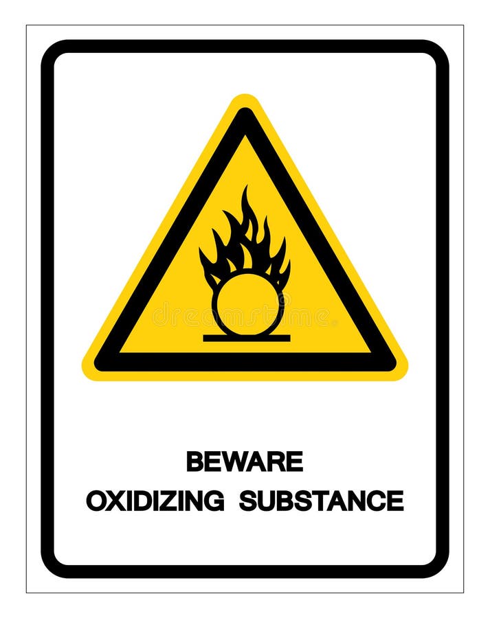 Warning Oxidizer Symbol Sign, Vector Illustration, Isolate on White ...