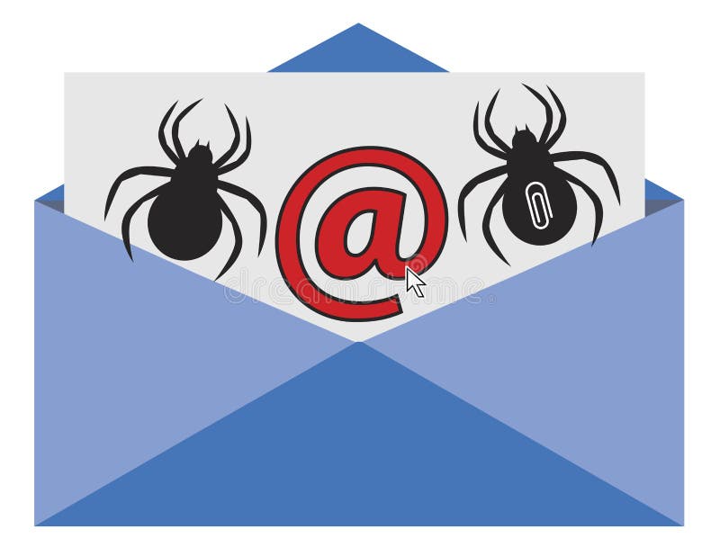 Beware of computer viruses stock illustration. Illustration of binary ...