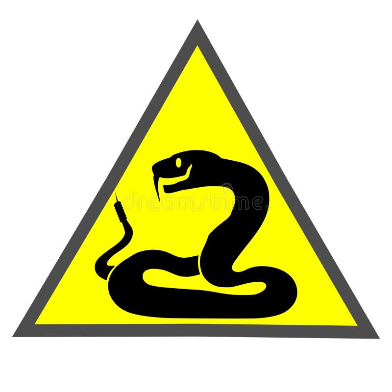 Beware of Rattlesnake Vector Graphics Stock Illustration - Illustration ...