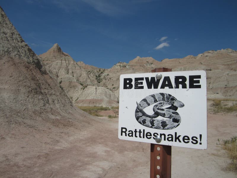 Beware of Rattlesnakes stock image. Image of beware, post - 62322039