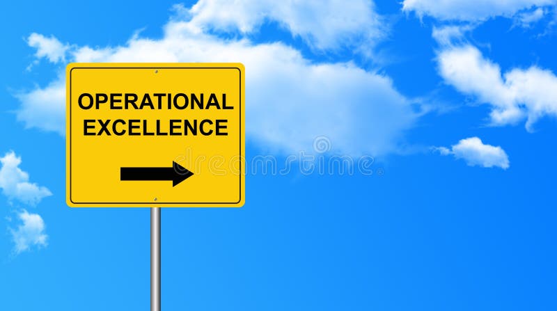 Operational Excellence Traffic Sign Stock Image - Image of culture ...