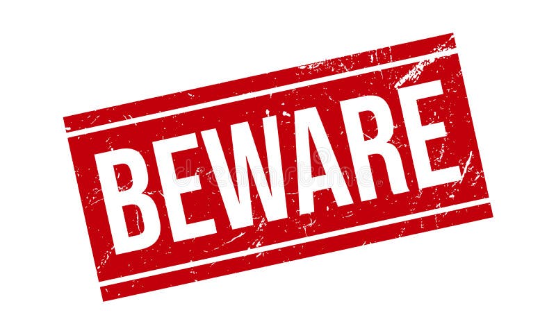 Beware Rubber Stamp. Red Beware Rubber Grunge Stamp Seal Vector ...