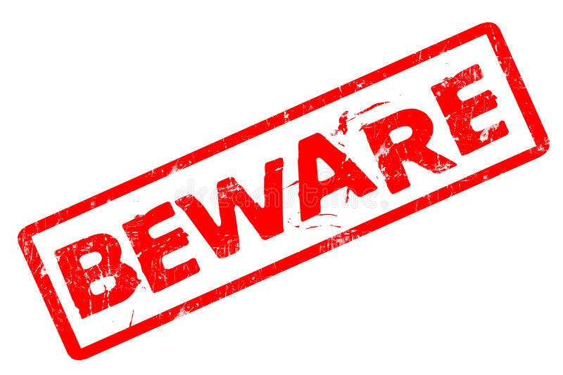 Beware - Rubber Stamp on White Background Stock Illustration ...