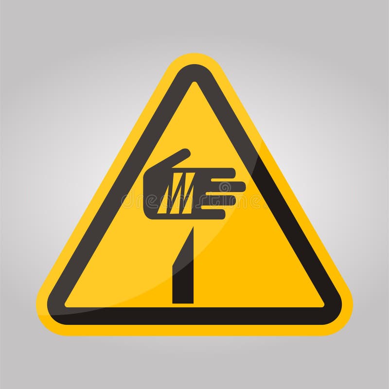 Beware Sharp Elements Symbol Isolate on White Background,Vector ...