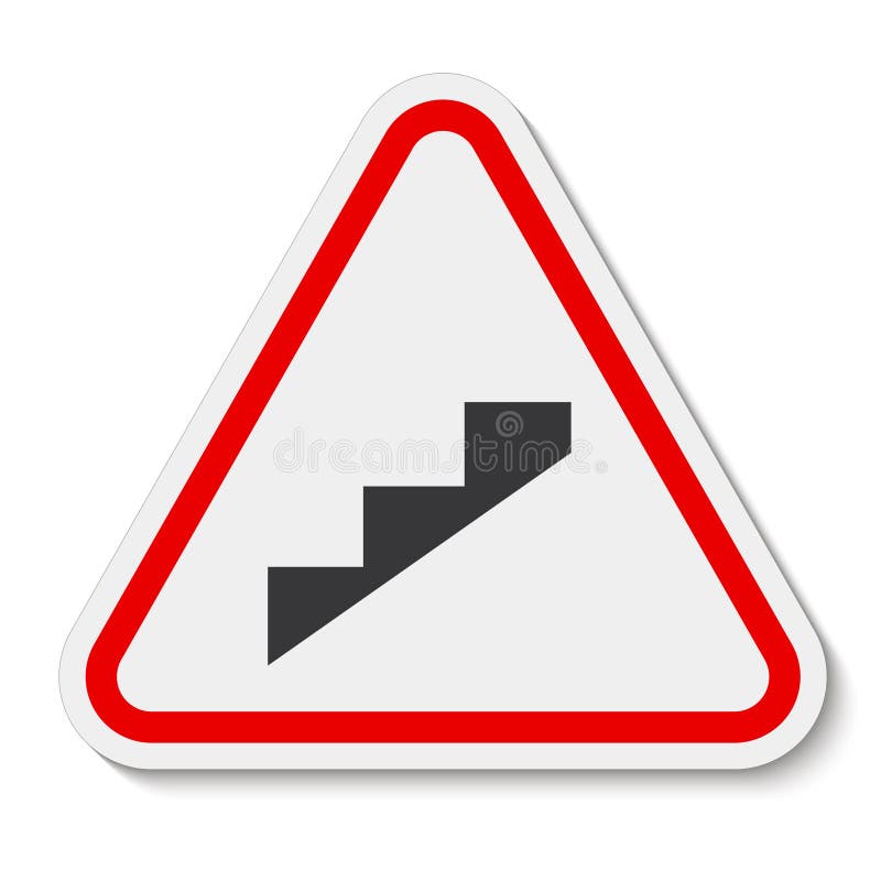 Beware Slope Symbol Sign,Vector Illustration, Isolate on White ...