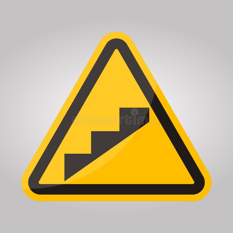 Beware Slope Symbol Sign Isolate on White Background,Vector ...