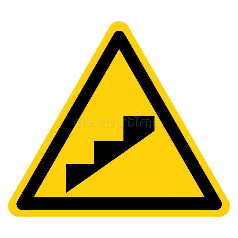 Beware Slope Symbol Sign Isolate On White Background,Vector ...