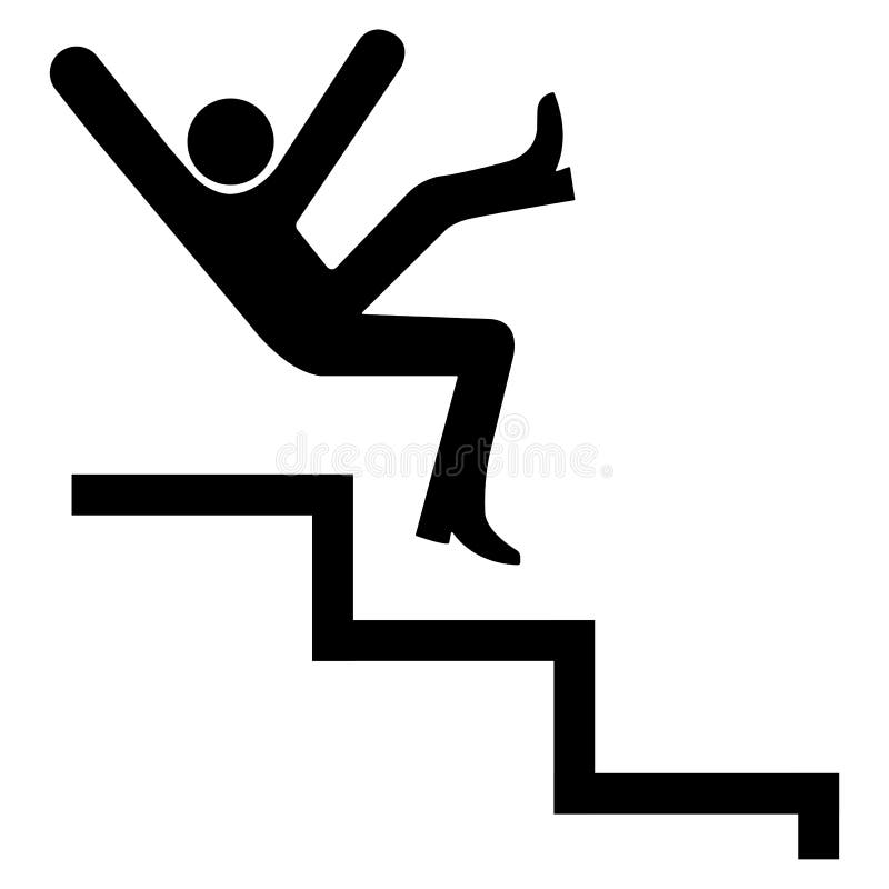 Beware Step Symbol Isolate on White Background,Vector Illustration EPS ...