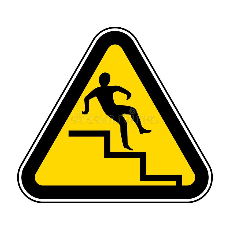Step Down Caution Sign Stock Illustrations – 907 Step Down Caution Sign ...