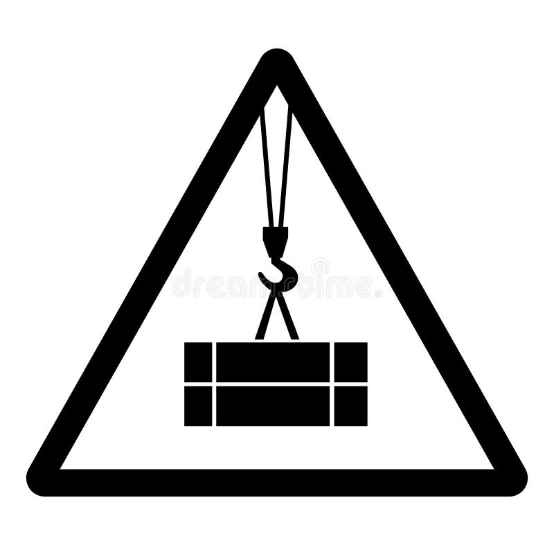 Beware Suspended Load Symbol Sign ,Vector Illustration, Isolate on ...