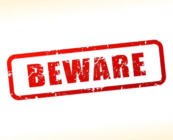 Beware text buffered stock vector. Illustration of imprint - 107542478